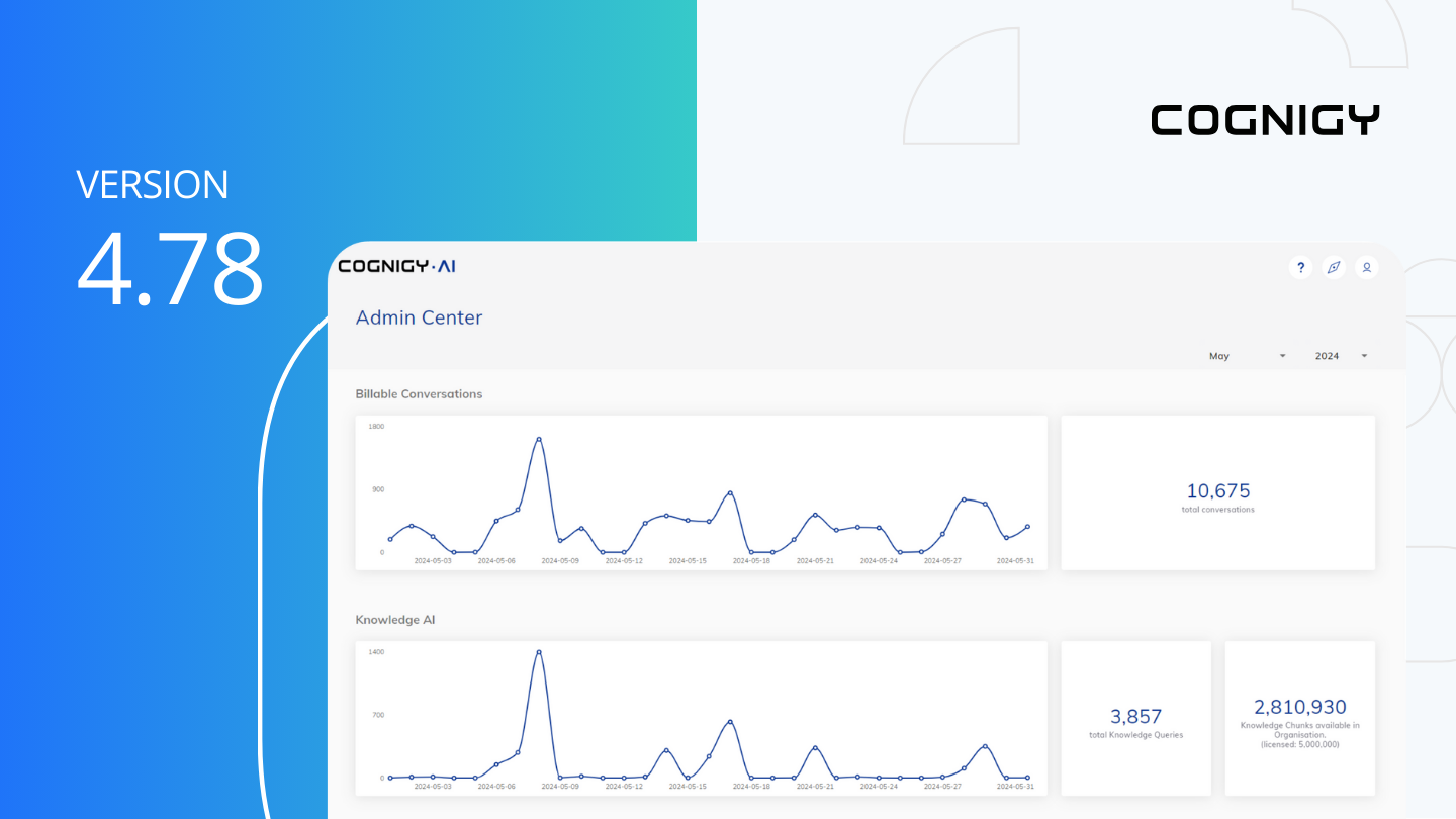Knowledge AI Usage Tracking and More with Cognigy.AI v4.78